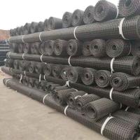 China Highway Maintenance Black and White Grass Net Mat with Stable Biaxial Plastic Geogrid for sale