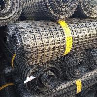 China Geogrids for Driveway Road Reinforcement Retaining Wall Plastic Bia-xial Geogrid for sale
