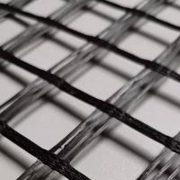China Earthwork Products Biaxial Glass Fiber Fiberglass Geogrid for Parking Lot and Railway for sale