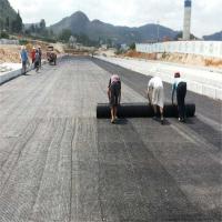 China 30KN-200KN Fiberglass Grid Geogrid Made in Affordable for Railway Ground Reinforcement for sale