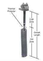 China Spiral Single Tube PTFE Immersion Heaters for sale