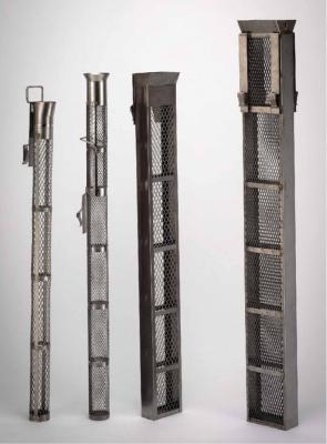China CSA UL CE Titanium Anode Baskets Rectangular 2.5x6in 50 Amps Double Contact Hooks for sale