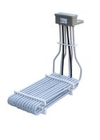 China Fluoropolymer PTFE Bottom Immersion Heater Teflon Three Element L Shaped Heater for sale