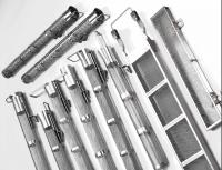 China Custom Titanium Anode Baskets 2.5x6 Inch Rectangular 50 Amps Double Contact Hooks for sale