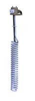 China ISO9001 CE Spiral Single Tube PTFE Immersion Heater 3 Phase 3000-12000 Watts 200-600 Volts for sale