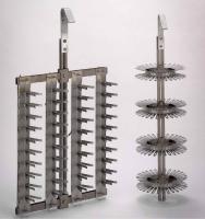 China Grade 2 Titanium Galvanic Electroplating Jigs Plating on Plastic Racks 8 1/4 Inch Disc for sale