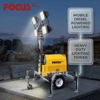 China 1000W Metal Halide Lamp Lighting Tower Mobile Structure Diesel Powered Design for sale