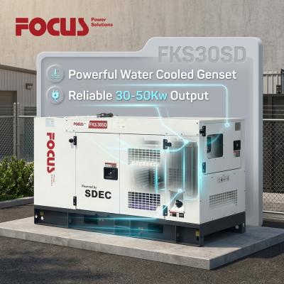China Silent SDEC Diesel Generator Set 30Kw 40Kw 50Kw Water Cooled Genset for sale