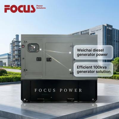 China Focus Power Weichai Silent Diesel Generator Set 24kw 20kva 25kva 30kva 40kva 50kva 100kva for sale