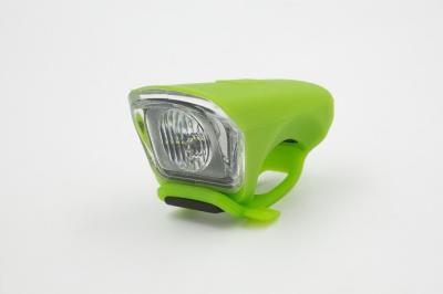 China Silicone Battery Powered Bike Headlight 65lm 500mah For Warning Purpose for sale