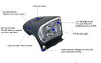 China Ultra Brightness 6cm Battery Powered Bicycle Headlight IPX4 for sale