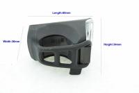 China Ultra Brightness 6cm Battery Powered Bicycle Headlight IPX4 for sale