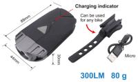 China Shakeproof USB Bicycle Light 0.59in Waterproof IPX4 for sale