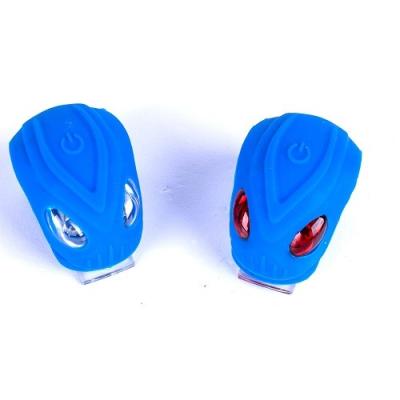 China 46x30x32mm Childrens Bicycle Lights Safety 1 Lm Silicon Flashlight for sale