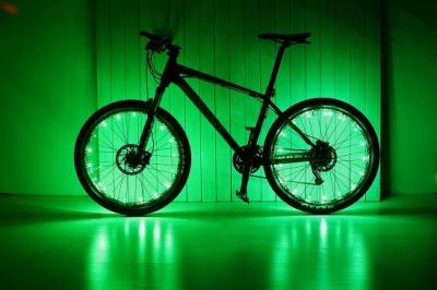 China AAA Battery LED Bicycle Spoke Light 32pcs Aluminum 3D for sale