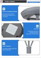 China 50W LED Post Top Lamp for Europe Type Villa Garden with 3/5 and 4000K Color Temperature for sale
