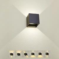 China Modern IP65 Up Down Light Home Outdoor Waterproof Wall Light Black LED Outdoor Wall Lamp for sale