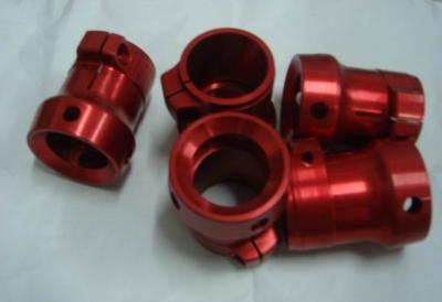 China Aluminum Red Anodize CNC Precision Machined Part AL7075 0.005mm 4 Axis for sale
