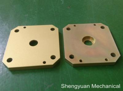China Aluminium 5083 Cold Convert CNC Precision Machining Powdercoat Golden Yellow Cover for sale