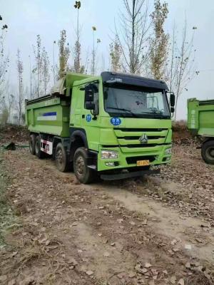 China Howo 380 Dump Truck Used 8x4 380HP Second Hand Dump Trucks Green for sale
