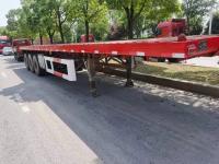 China 30000kg-40000kg Used Flatbed Semi Trailer 30-40 Tons Used Trailers for sale