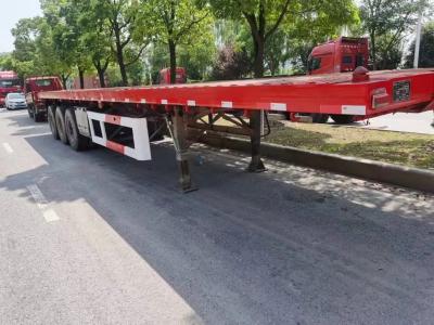 China 30000kg-40000kg Used Flatbed Semi Trailer 30-40 Tons Used Trailers for sale