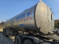 China 40CBM Used Tanker Trailer Stainless Steel Food 2nd Hand Tank Semi Trailer for sale