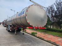 China 40cbm Used Stainless Steel Tanker Trailers Food Tank Semi Trailer for sale