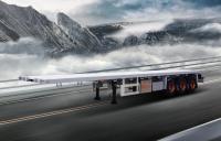 China Used Lucksun Flatbed Semi-Trailer 12.4m x 2.5m 50T Capacity for sale
