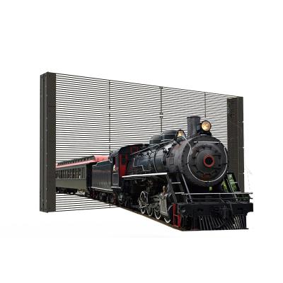 China TRA-B PH5-10 Indoor See Through LED Screen 1000mmX1000mm Aluminium Alloy Transparent Display for sale