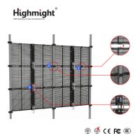 China 500mm*1000mm TRA-F PH3-7 outdoor modular assembling high brightness LED Transparent Display Screen for sale
