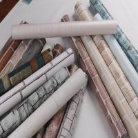 China Brick Wallpaper Waterproof Self Adhesive Pvc Wallpaper Peel And Stick Wall Paper for sale