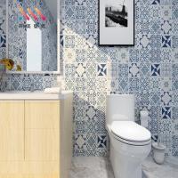China Matt Tile Look Peel And Stick Wallpaper PVC Tile Effect Wallpaper For Bathroom for sale