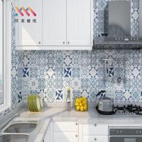 China Matt Tile Look Peel And Stick Wallpaper PVC Tile Effect Wallpaper For Bathroom for sale
