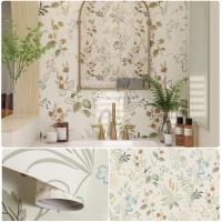 China PVC Vinyl Peel And Stick Botanical Wallpaper 60cm Self Adhesive Wallpaper Flowers for sale