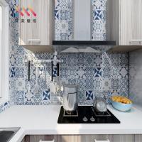 China Matt Tile Look Peel And Stick Wallpaper PVC Tile Effect Wallpaper For Bathroom for sale