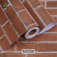 China 3D Brick PVC Self Adhesive Wallpaper Rolls for Stone Wall for sale