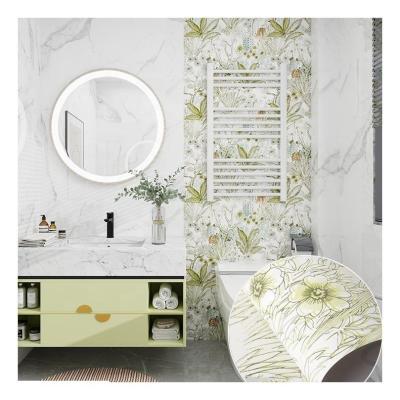 China Washable Modern Floral Wallpaper Self-Adhesive PVC Waterproof Apartment Wall Decoration for sale