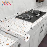 China ODM Black Marble Removable Wallpaper PVC Marble Temporary Wallpaper for sale