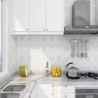 China Modern Tile Mosaic Ceramic Wallpaper Roll for Kitchen Cupboard Cabinet Furniture Self Adhesive DIY Wall Stickers for sale