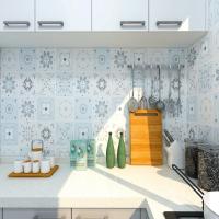 China Modern Tile Mosaic Ceramic Wallpaper Roll for Kitchen Cupboard Cabinet Furniture Self Adhesive DIY Wall Stickers for sale