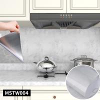 China Geometric Peel And Stick Marble Wallpaper Anti Oil White Marble Effect Wallpaper for sale