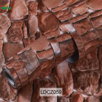 China Workshop Retro 3D Grey Brick Wallpaper 0.17mm-0.30mm Thickness for sale