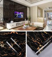 China Geometric Pattern Peel and Stick Wallpaper for Hotel Decoration Waterproof Marble PVC Sticker 60cm *10m for sale