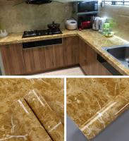 China Black And Gold Marble Effect Wallpaper Waterproof 3D PVC Marble Effect Vinyl Wallpaper for sale
