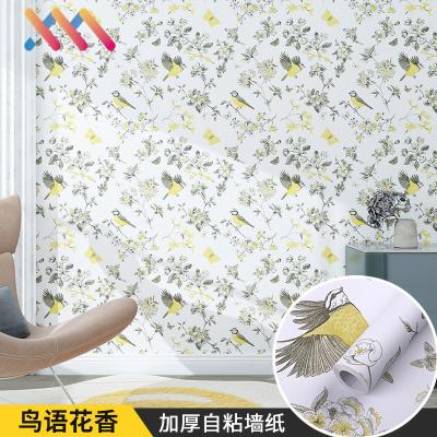 China Modern Floral Design PVC Self-Adhesive 3D Mural Wallpaper Waterproof Oil Proof Sticker for Anywhere Smooth and Clean Walls for sale
