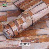 China 3D Slate Stone Brick Effect Wallpaper PVC 3D Brick Wallpaper For Walls for sale