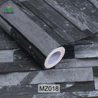 China 3D Slate Stone Brick Effect Wallpaper PVC 3D Brick Wallpaper For Walls for sale