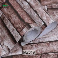 China 3D Slate Stone Brick Effect Wallpaper PVC 3D Brick Wallpaper For Walls for sale
