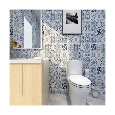 China Tiles Design Vinyl Wallpaper Embossed Tile Wallpaper Bathroom Wall Paper 3D for sale
